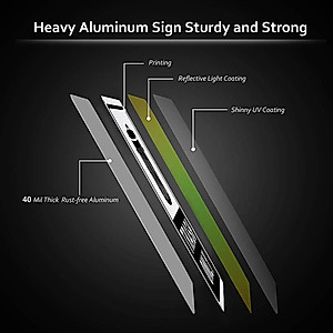 GLOBLELAND 2 Pack Trash Only Sign, 10x7 inches 40 Mil Aluminum Trash Signs Decorative for Indoor or Outdoor, UV Protected Reflective and Waterproof, Black