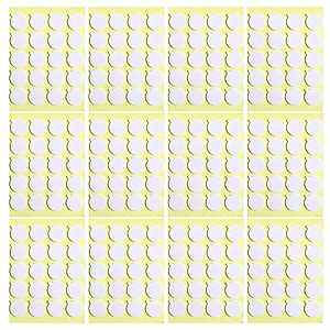 Aubeco 240PCS Candle Wick Stickers, Heat Resistance Double-Sided Stickers with The Little ‘‘Tail’’, Adhere Steady in Hot Wax Stickers for Candle Making
