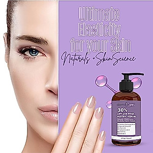DERMAXGEN Lift And Firm 30% Peptide Serum - Matrixyl 3000, Vitamin C & E + Hyaluronic Acid + Aloe Vera | Collagen Booster, Skin Tightening & Anti-aging Formula - (8 FL OZ) For All Skin Types