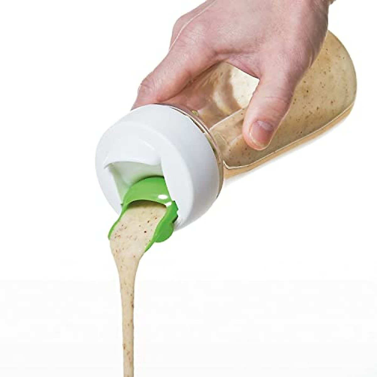 GFZYLQ Salad Dressing Shaker Container, Dripless Pour, Leak-free, Soft Grip, BPA Free, Homemade Salad Dressing Bottle Mixer Measure, 500ml