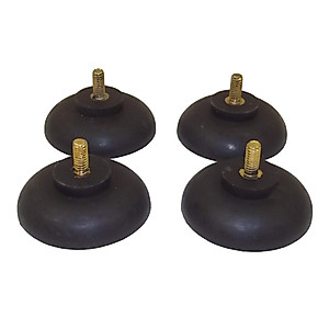 JL Missouri Parts 4X 3/8" #8-32 Screw in 1 1/2" Rubber Suction Cup, 1/2" Tall, Made in USA