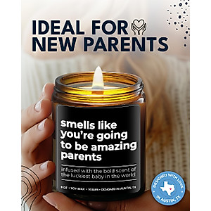 Amazing Parents Candle, Unique Gifts for New Parents for Mother's Day & Father's Day, New Parents Gifts for Couples, Gender Reveal Gifts for Parents to Be, Mom and Dad Gifts for New Parents