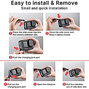 ULANZI Select G9-2 Protective Cover for Gopro Hero 9/10 Black, Battery Charging Door Vlog Accessory for Go pro 9 10 Action Cam