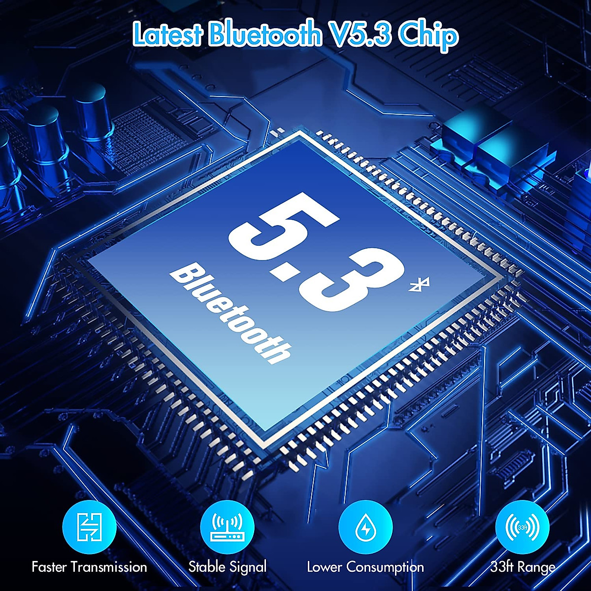 Giveet Bluetooth V5.3 Receiver for Home Stereo, Wireless Audio Adapter for Speaker/Home/Car Stereo Music Streaming Sound System, Support 3.5mm AUX RCA Jack, 20 Hours Playtime, Dual Devices Connection