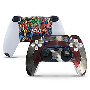 PS5 Disk Console Superhero Skins for PS5 Disk Playstation 5 Console Decal Sticker + 2 Controller Set