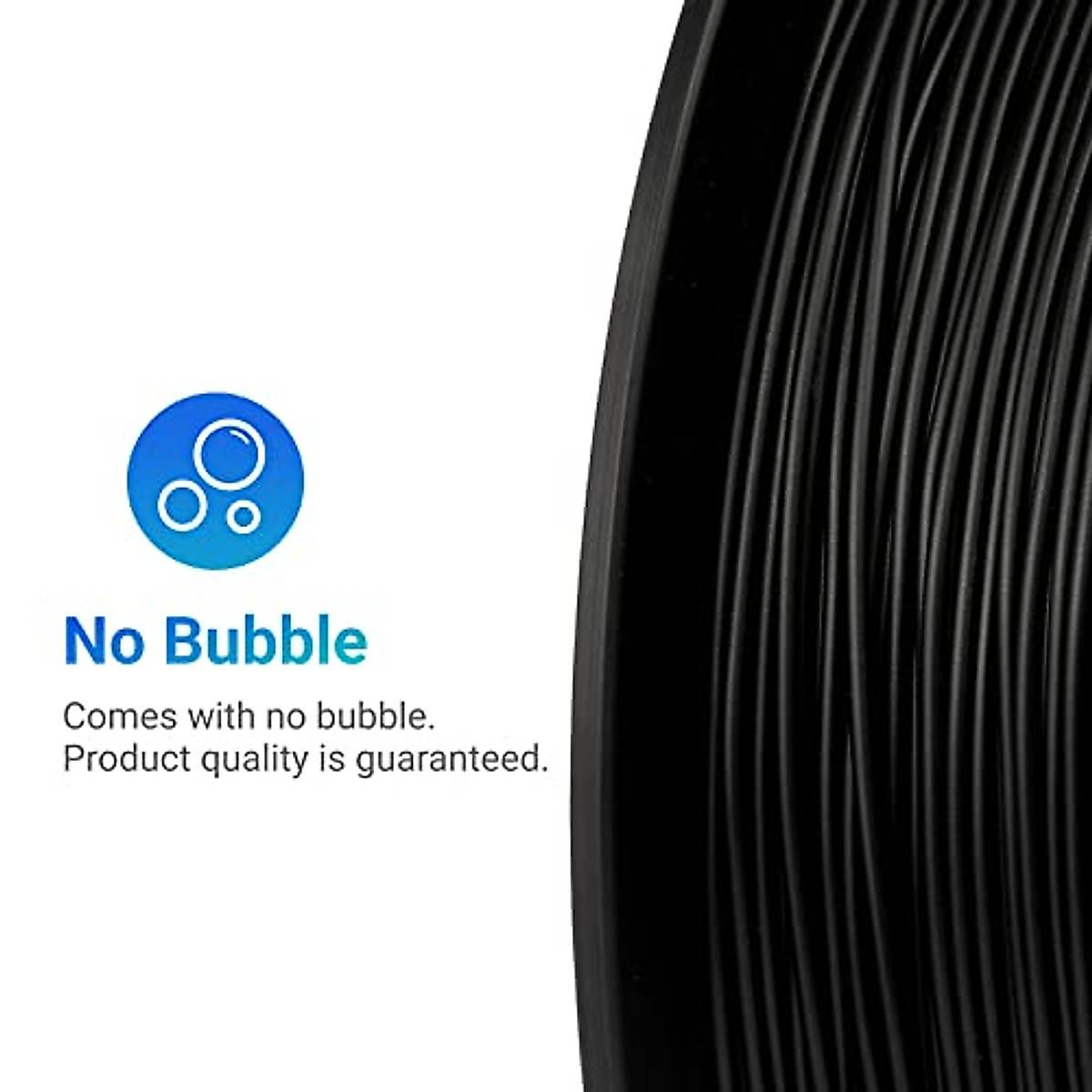 Snapmaker PLA 3D Printer Filament 1.75mm, 1kg Spool (2.2 lbs) - Dimensional Accuracy +/- 0.03mm, Fit Most FDM Printer (Black-2)