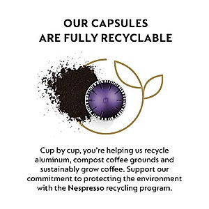 Nespresso Capsules VertuoLine, Espresso Variety Pack, Medium and Dark Roast Espresso Coffee, 50 Count Coffee Pods, Brews 1.35 Ounce (VERTUO LINE ONLY)