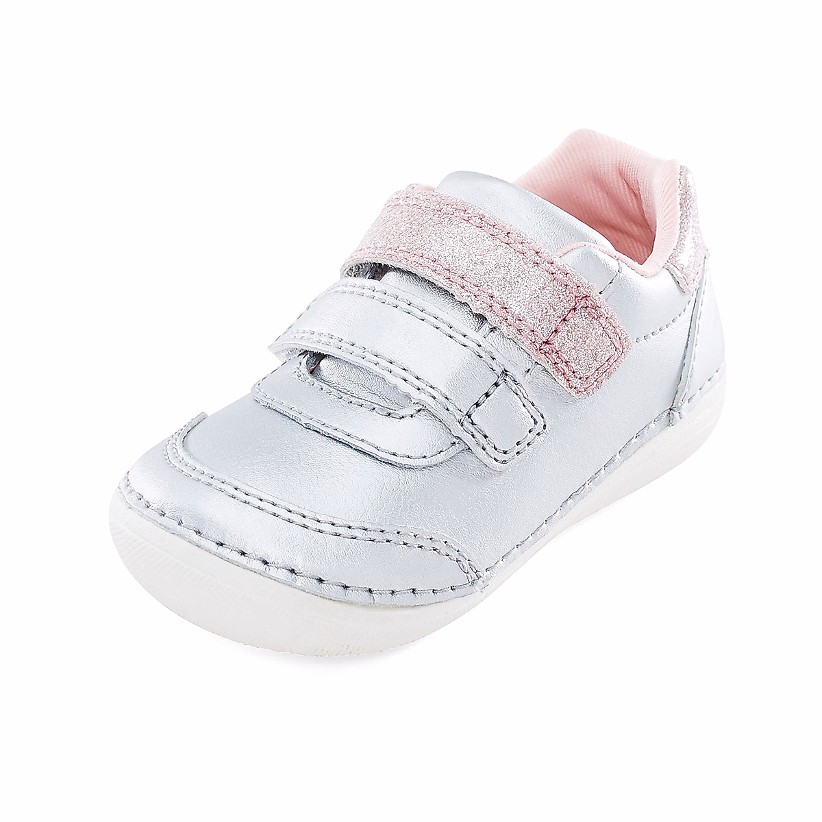Stride Rite Baby Soft Motion Kennedy Sneaker, Silver Multi, 3.5 US Unisex Infant