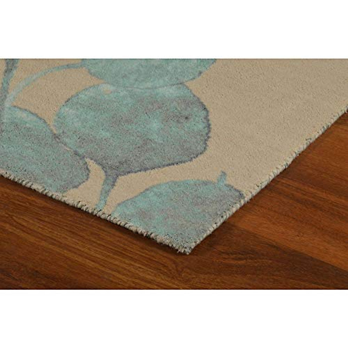 Rugsmith Ficus Modern Floral Area Rug, 5 ft x 7 ft, Turquoise