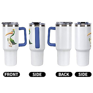 King Pelican Insulated Tumbler with Lid And Straw Stainless Steel Travel Coffee Mug 40oz Deep Blue-style