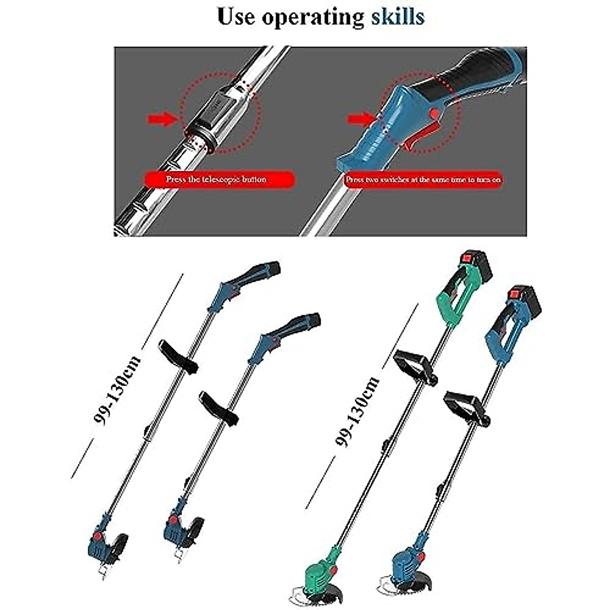 HYQHYX Land Mower self propelled Gas Lawn mowerElectric Lawn Mower with 2000 mAh Battery Portable Cordless Lawn Mower for Ranch Lawn Park