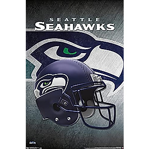 Trends International NFL Seattle Seahawks - Helmet 16 Wall Poster, 22.375" x 34", Unframed Version