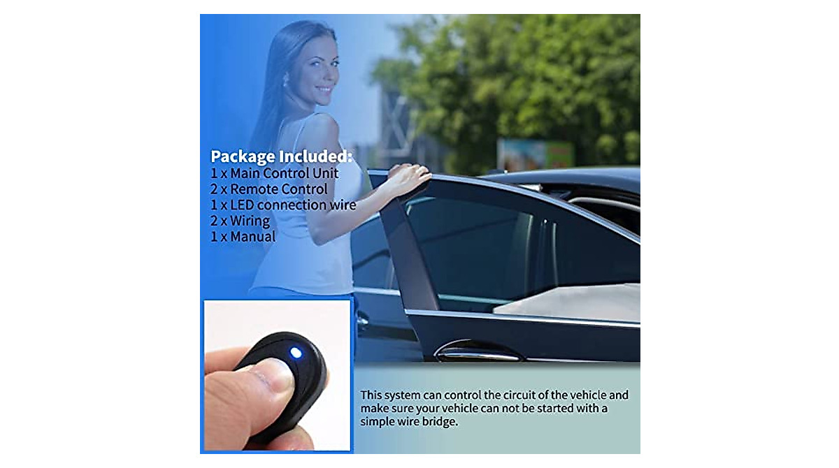 Universal 12V Car Alarm Immobilizer - Anti Theft System with Remote