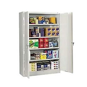 Tennsco Assembled Jumbo Steel Storage Cabinet, 48w X 24d X 78h, Light Gray