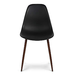 Poly and Bark Landon Sculpted Dining Chair in Black (Set of 4)