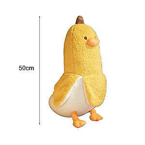 Walbest 19.69" Banana Duck Plush Toys,Cute Banana Duck Stuffed Animals Cushion, Weird Stuff Plushies Duck Stuffed Animals Cute Sleeping Pillows Gifts for Girls Teens