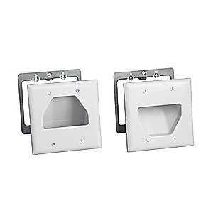 DataComm Electronics 50-3332-WH-KIT Flat Panel TV Cable Organizer Kit - White