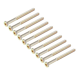 uxcell M6x80mm Furniture Screw Hex Socket Machine Screws Zinc Plated Fasteners Bolts Half Thread Carbon Steel 15Pcs