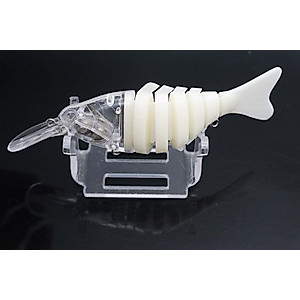 5PCS Unpainted Lure Blanks 14.98g 12cm 7 Jointed Fishing Lure with Free 5mm Eye Crankbait Simulation Blank Body Clear Hard Baits Trout Salmon Minnow Lure Popper Lures Topwater Freshwater JXS4