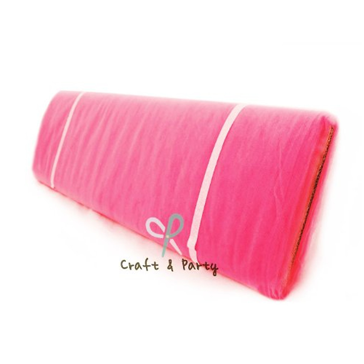 LA Linen Tulle Bolt, 54" x 40 yd, Hot Pink