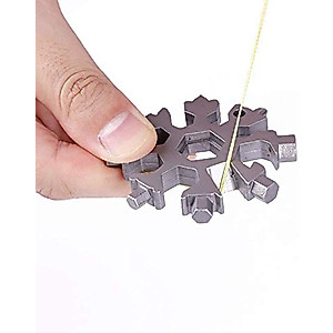 3 Pack Snowflake 18-in-1 Multi Tool, Stainless Steel Snowflake Bottle Opener/Flat Phillips Screwdriver Kit/Wrench, Durable and Portable to Take