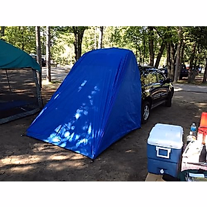 aomxay SUV Tent for Camping and Hiking, Lightweight with Rainfly and Tent Stakes, 6' x 6.5' Universal Tailgate Tent for Cars, SUVs, Trucks, Hatchbacks