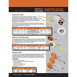 Keson PG10 Short Tape Measure with Lacquer Coated Steel Blade (Graduations: ft., in.), 1/4-Inch by 10-Foot