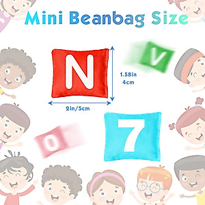 36 Pieces Mini Alphabet Beanbags 0-9 Number Beanbags Alphabet Bean Bags Learn Numbers Classroom Bean Bags Learn Letters Preschool Beanbags Multicolor Preschool Learning and Education Toys