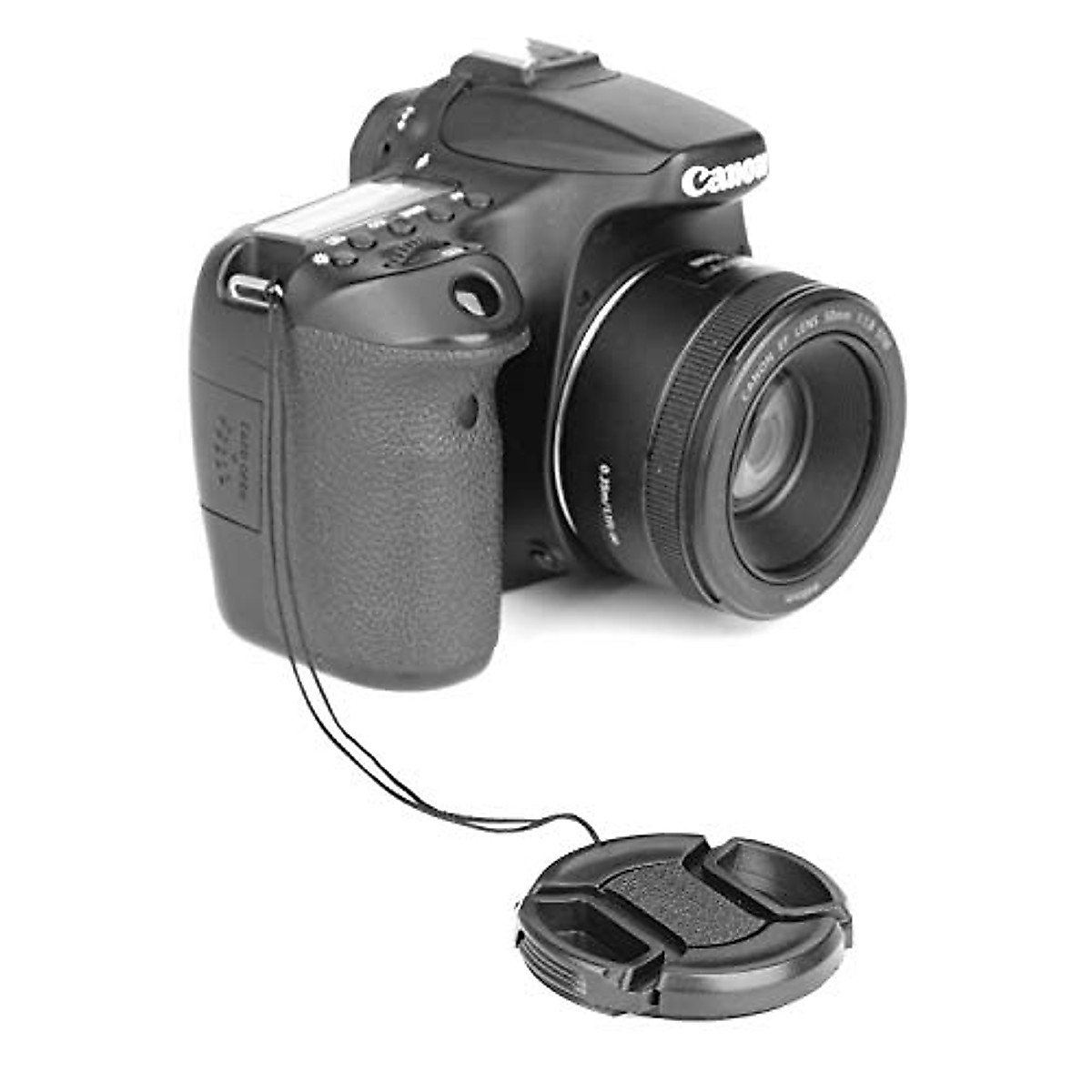 ChromLives Camera 52mm Lens Cap Center Pinch with Lens Cap Leash Hole Bundle Compatible with DSLR Cameras Nikon Sony Canon & Other DSLR Cameras UV Lens (52mm)