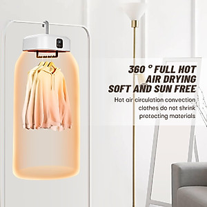 Portable Clothes Dryer，Mini Laundry Dryers with Remote Control, Small Compact Foldable Electric Drying Machine with Dry Bag for Travel,RV, Home,Apartment