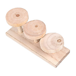 Hamster Platform Toy, Small Pet Wooden Platform Rat Climbing Chew Toy Rodent Ladder Bridge Wooden Hamster Playground Platform for Cage Accessories