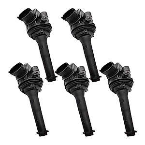 5 PCS Ignition Coil Fit 30713416 9125601 Black Compatible For Volvo C70 S60 S70 S80 V70 XC70 XC90 2.0 2.3 2.4 2.5 T5