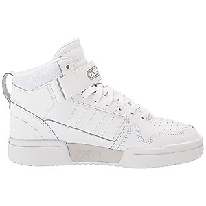 adidas Women's Postmove Mid Basketball Shoe, White/White/Grey One, 8