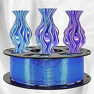 OEM MIKA3D 2 Colors Silk Purple Sapphire Blue in 1 PLA Coextrusion Filament, 1.75mm Printing 2 Colored Silk PLA, Widely Fit for 3D Printer, 2.2lbs/1kg Dual Color Material