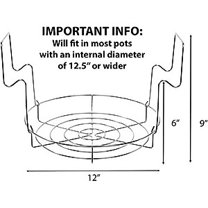 Concord 7 Pieces Premium Stainless Steel Canning Set Starter Kit w/Rack. No Rust, Extra Stability. BULK PACKS (Canning Set)