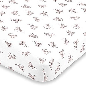 NoJo Cheetah Pink and White Super Soft Mini Crib Sheet