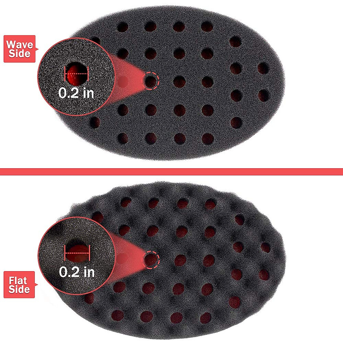 AIR TREE Magic Barber Sponge Brush Twist Hair For Wave,Dreadlock,Coils,Afro Curl As Hair Care Tool 2.8 IN Hole Diameter Suitable For Curly Hair (1 PCS) Small Holes