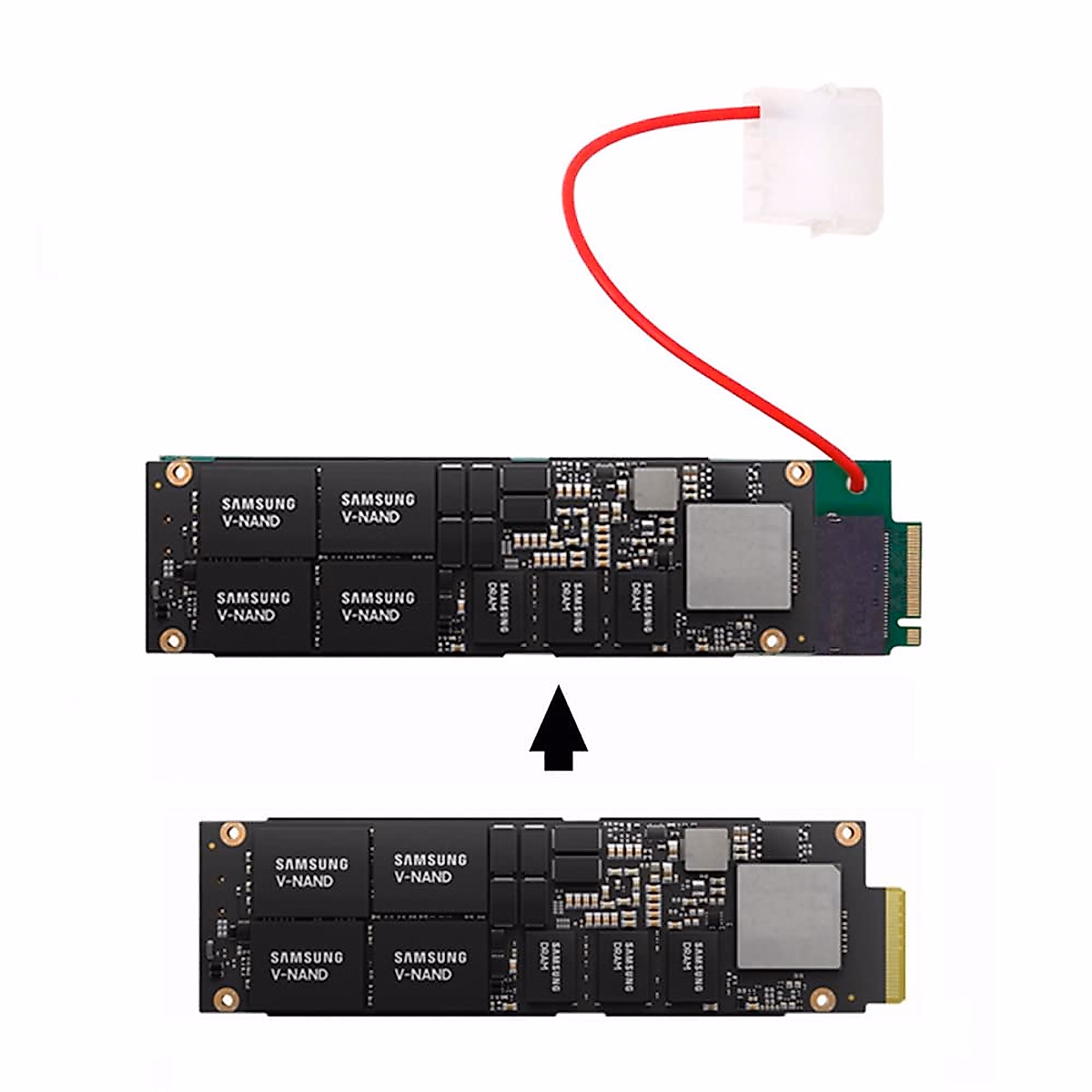 Xiwai Ruler 1U GEN-Z EDSFF Short SSD E1.S to NVMe NGFF M-Key 4X Host Carrier Adapter with Power