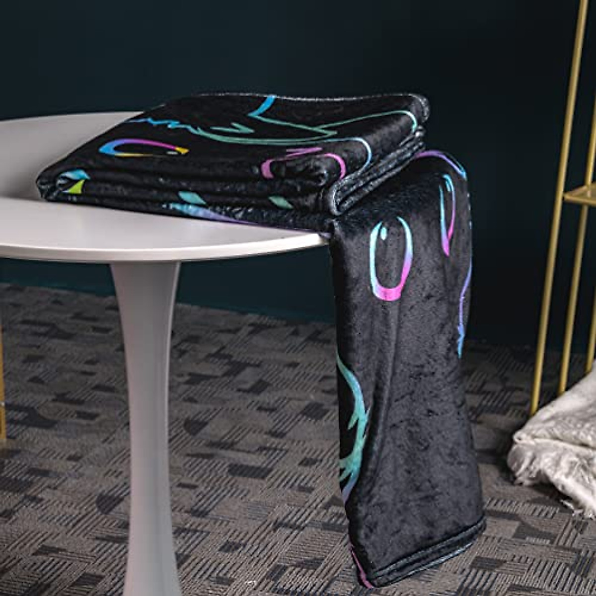 BailiPromise Flannel Throw Blanket Cute Cat All Season Super Soft Cozy Blanket for Bed or Couch Blanket Twin Size (59"x47"),Cartoon Animals Throws Print Throw Blanket 4 Size for Kids Girls Boys