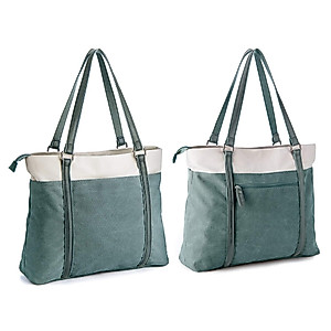 Women's Work Bag with Laptop Compartment Zipper Pockets Teacher Totes Purse