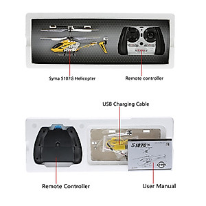 GoolRC Remote Control Helicopter, S107/S107G RC Helicopter for Kids and Adults, 3 Channel Mini Helicopter with Gyro for Boys and Girls (Yellow)