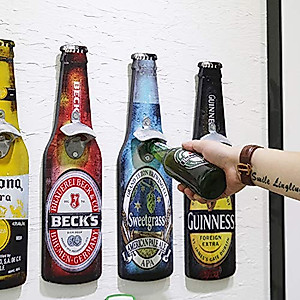 Gifts for Men Dad, Wall Mounted Magnetic Beer Bottle Opener, Christmas Day Stocking Stuffers Anniversary Birthday Gift for Him Husband Grandpa, (Cola)