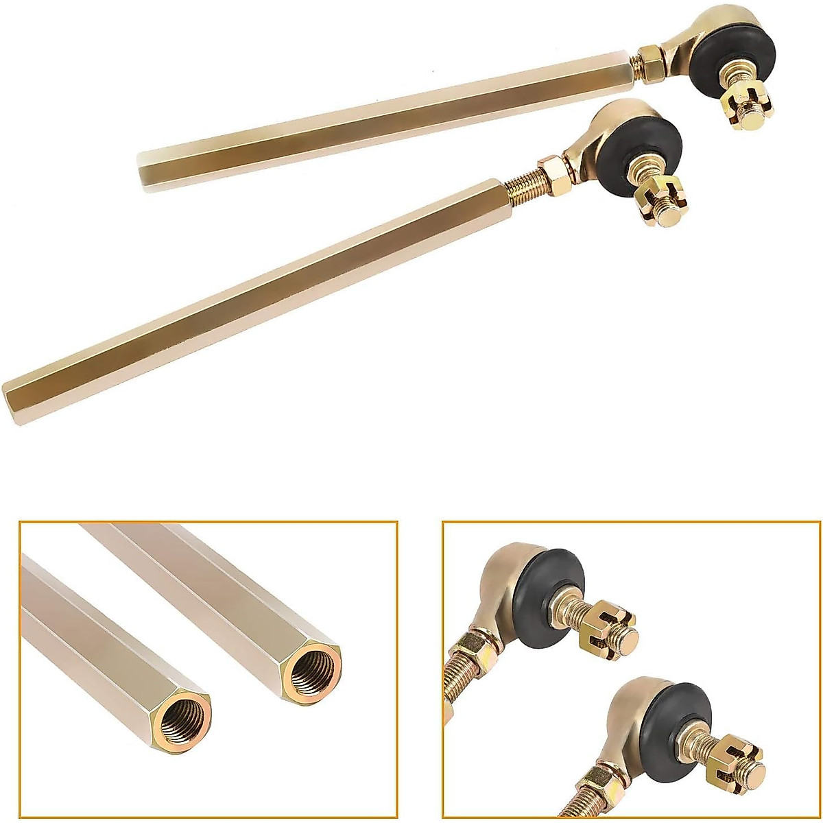 300mm Steering Wheel Tie Rod Rack Adjustable Shaft Tie Rod Kits for Go Kart ATV UTV 110cc 125cc 140cc 150cc