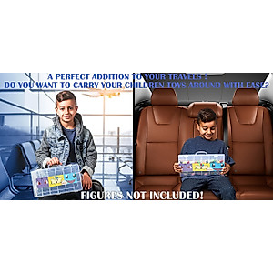 ASH BRAND Action Figures Case Organizer with Ebook Stop Looking! GET The Ultimate Beautiful Plastic Toy Box Storage Bin fits up to 144 Anime Figure-Toys NOT Included