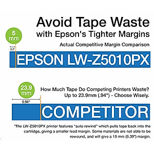 LABELWORKS Epson LW-Z5010PX Industrial Label Maker - Complete Printer Kit with Accessories, PX 147' Bulk Label Rolls, Desktop Label Printer