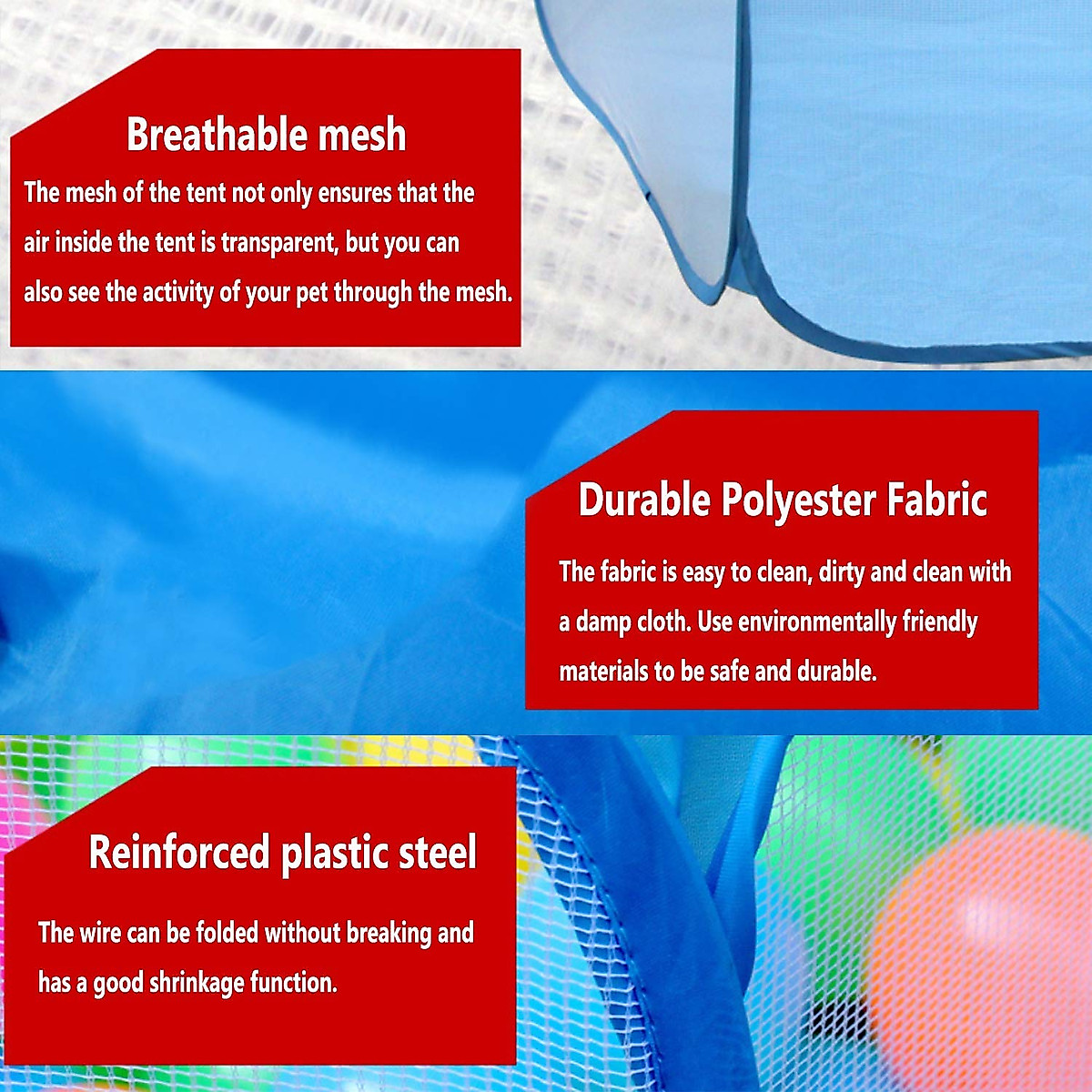 RYPET Guinea Pig Playpen - Breathable & Transparent Pet Playpen Pop Open Outdoor/Indoor Exercise Fence, Portable Yard Fence for Guinea Pig, Rabbits, Hamster, Chinchillas and Hedgehogs