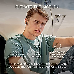 Urbanista Austin True Wireless Earbuds, Bluetooth 5.3 in Ear IPX4 Headphones with Dual Microphones, 20 Hr Playtime, Wireless Ear Buds with Touch Controls, TWS USB C Charging Case, Midnight Black