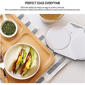 White Egg Poacher, Microwave Egg Boiler Poacher, Microwave Egg Poacher, 2 Cavity Nonstick Poached Egg Maker With Lid, Egg Poacher Microwave Egg Cooker, Double Drain Poached Egg Cups Specialty Cookware