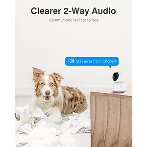 ANNKE Crater 2-2K WiFi Pan Tilt Smart Security Camera, Upgraded 3MP Baby/Pet Monitor, Indoor IP Camera 360-degree with Two-Way Audio, Human Motion Detection, Cloud & SD Card Storage, Works with Alexa