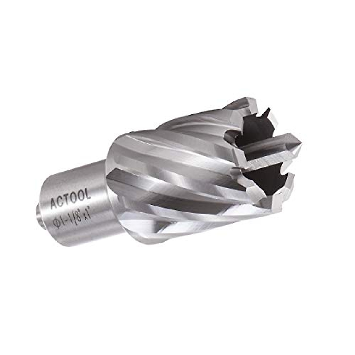 ACTOOL 1-1/8" Diameter × 1" Depth of Cut HSS ANNULAR Cutter with 3/4'' Weldon Shank